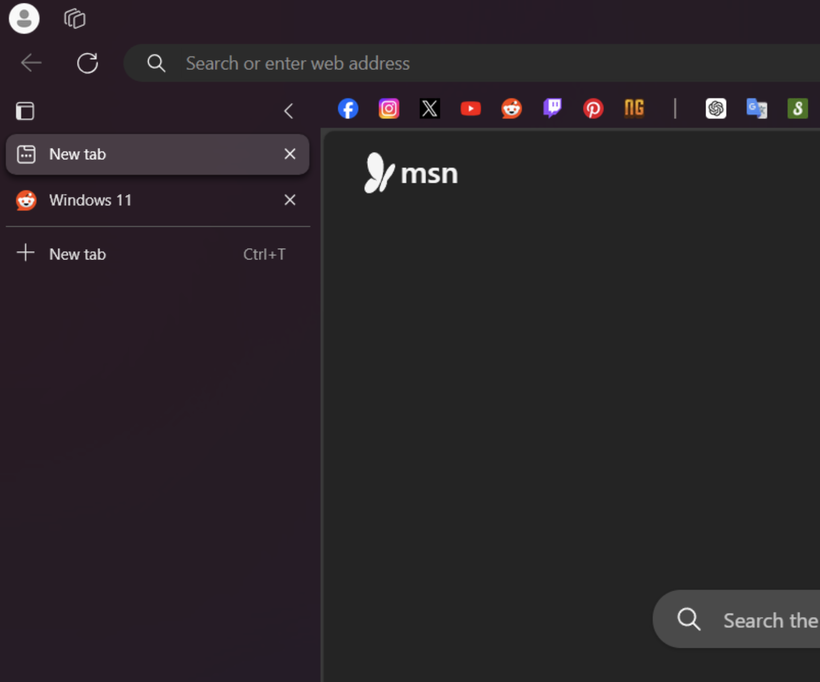 New Edge tab comes with a MSN icon on my preview build | Microsoft ...