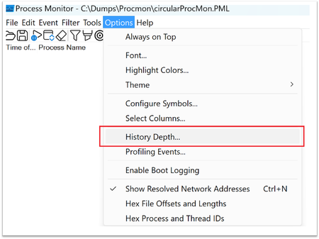 How to Capture ProcMon Logs with Circular Overwrite for Intermittent Issues
