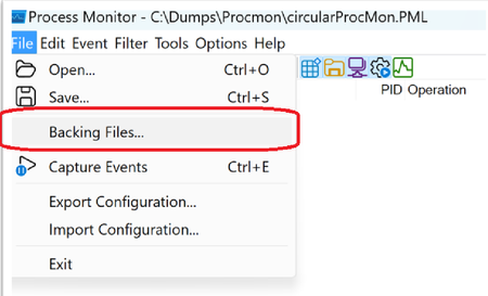 How to Capture ProcMon Logs with Circular Overwrite for Intermittent Issues