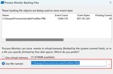 How to Capture ProcMon Logs with Circular Overwrite for Intermittent Issues