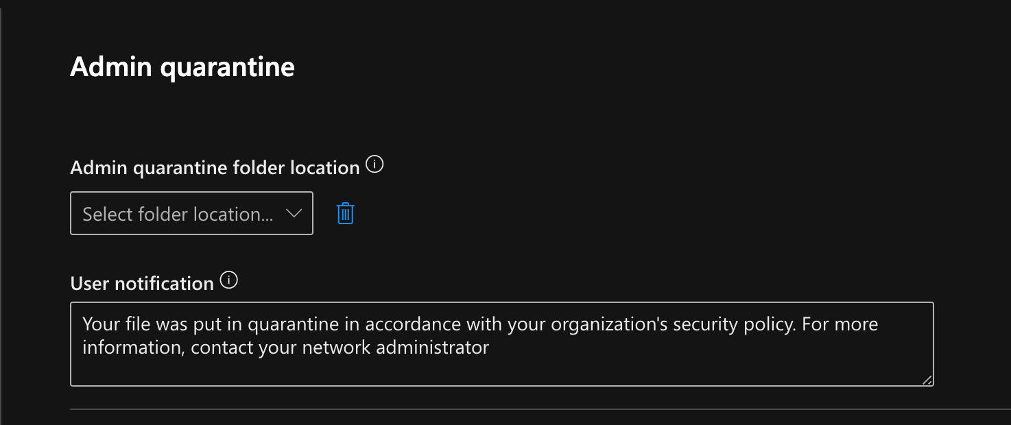 Admin Quarantine Location on Defender for Cloud Apps keeps going blank ...