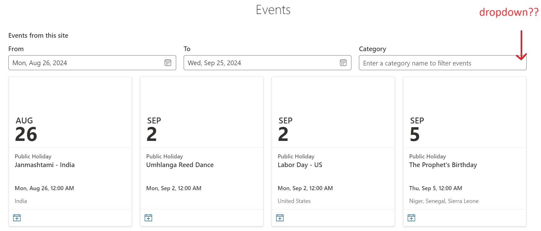 Sharepoint Event web part | Microsoft Community Hub Sharepoint Event web part | Microsoft Community Hub