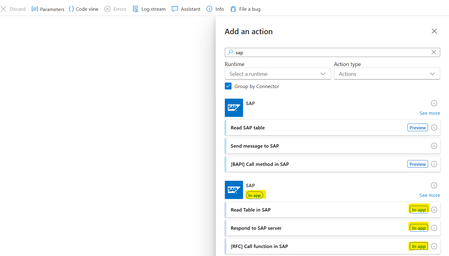 Using Logic App Standard to connect to SAP