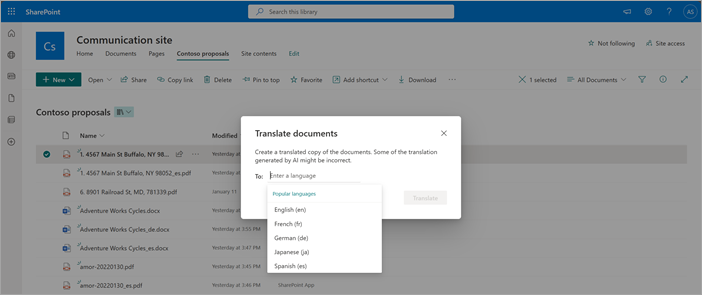 SharePoint content processing updates - translation and simple prebuilt ...