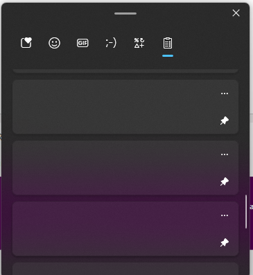 Issues with clipboard history pinned elements | Microsoft Community Hub