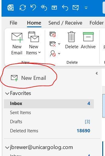 Remove New Email Button From Folder Pane - Desktop Outlook | Microsoft ...