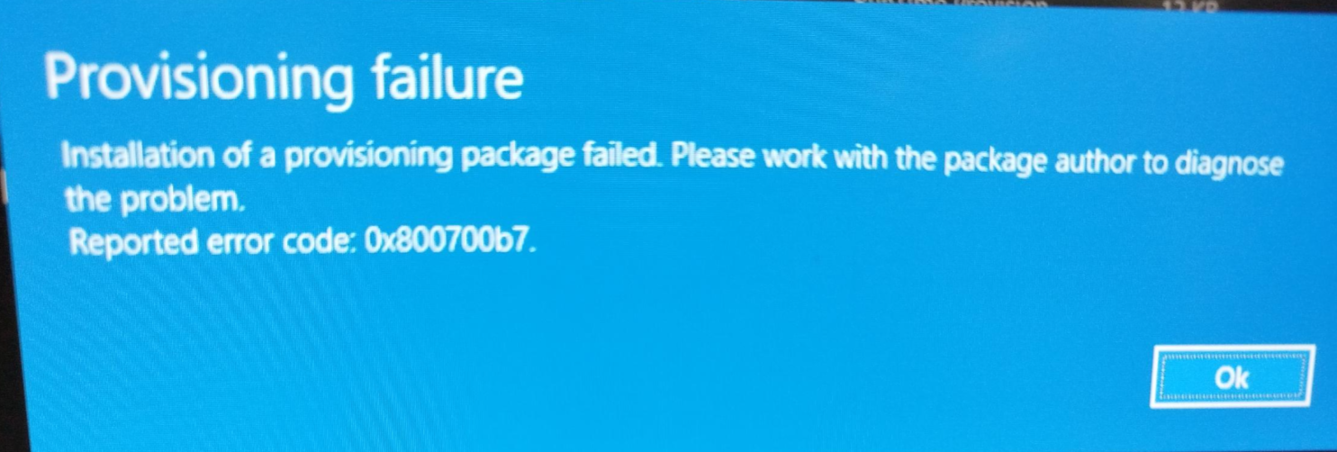Provisioning package failure in windows 11 23h2 | Microsoft Community Hub