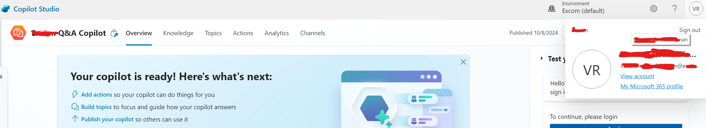 Unable to authenticate in Copilot Studio despite configuring in azure AD & Copilot security ...