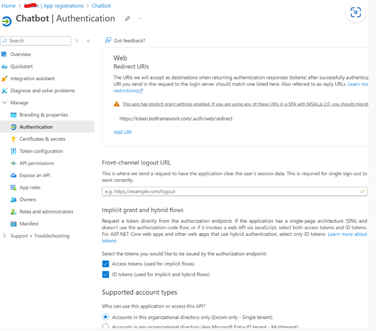 Unable to authenticate in Copilot Studio despite configuring in azure AD & Copilot security ...