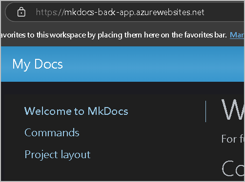 Deploy Mkdocs Page On Azure Web App Microsoft Community Hub