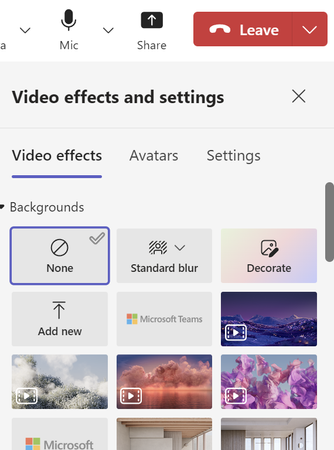Branding your company's Teams meetings and calls with frosted glass ...
