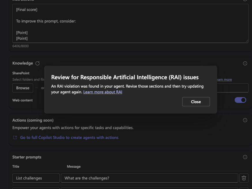 Review for Responsible Artificial Intelligence (RAI) issues | Microsoft ...