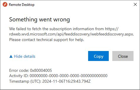 Remote Desktop client connection | Microsoft Community Hub