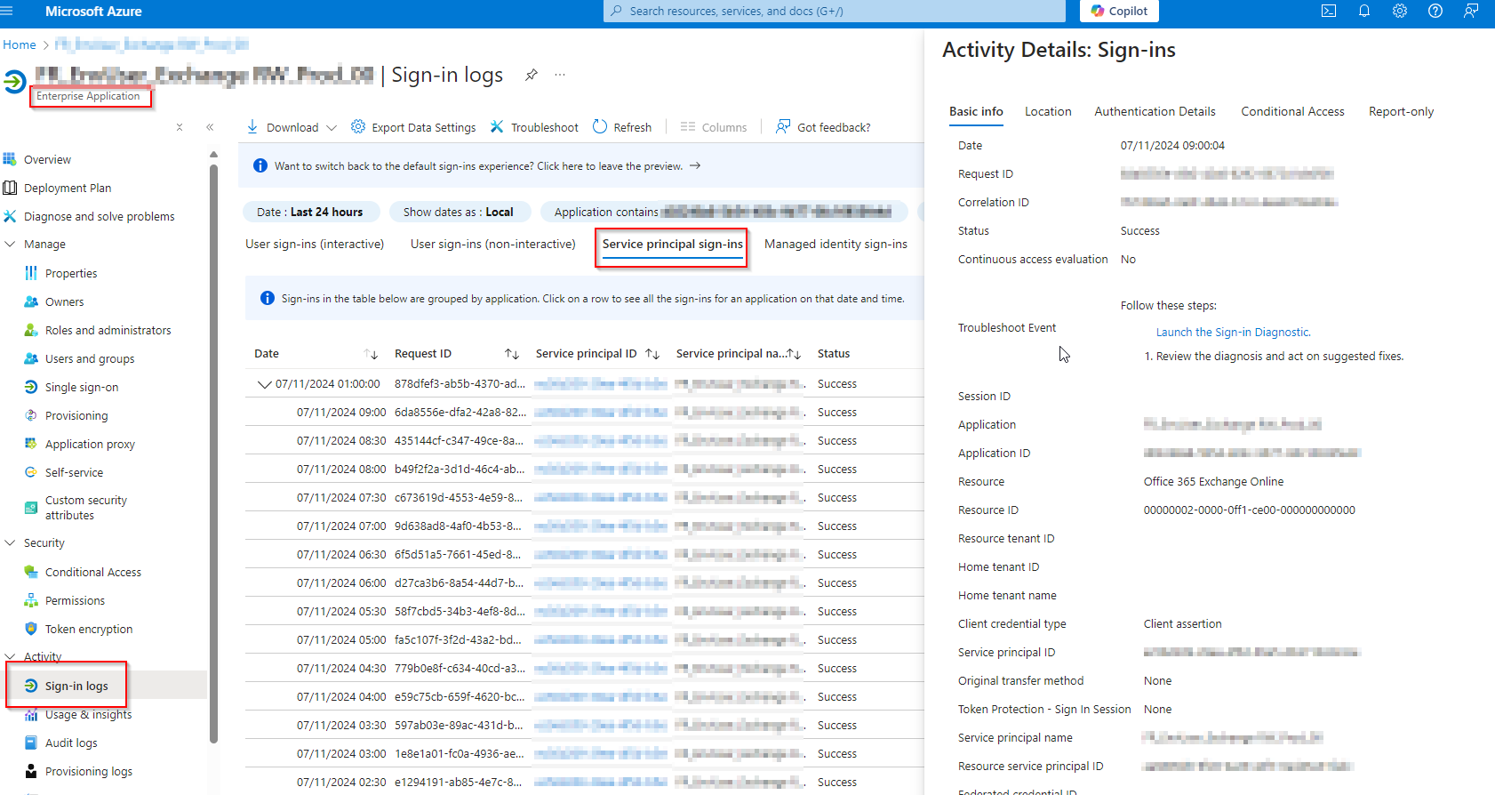Audit user accessing entreprise App by SPN sign-in | Microsoft Community Hub