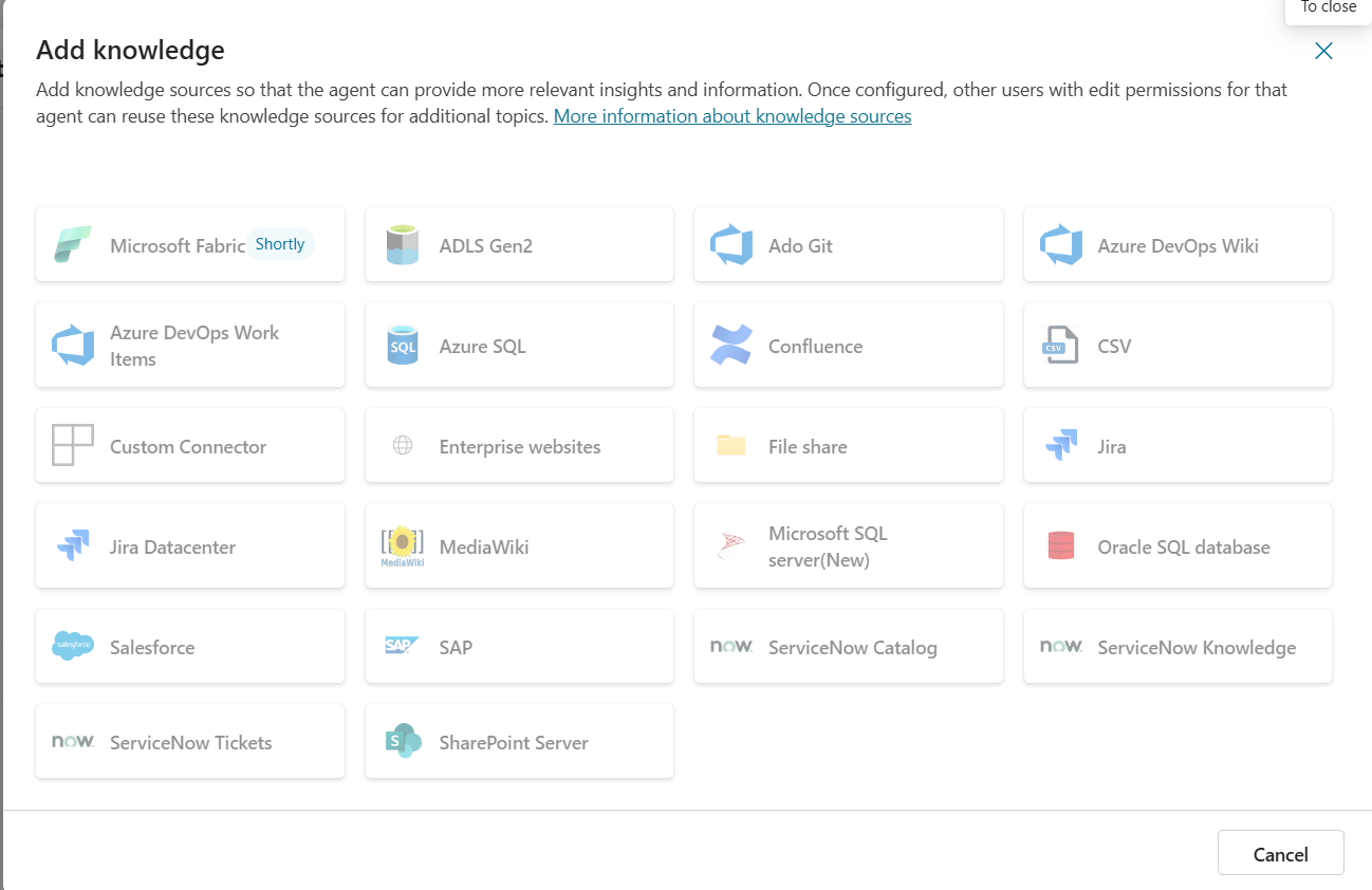 Can't add custom knoledge source | Microsoft Community Hub