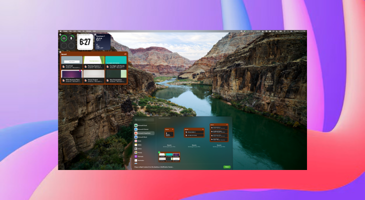 Recent widgets for Word, Excel, and PowerPoint for Mac