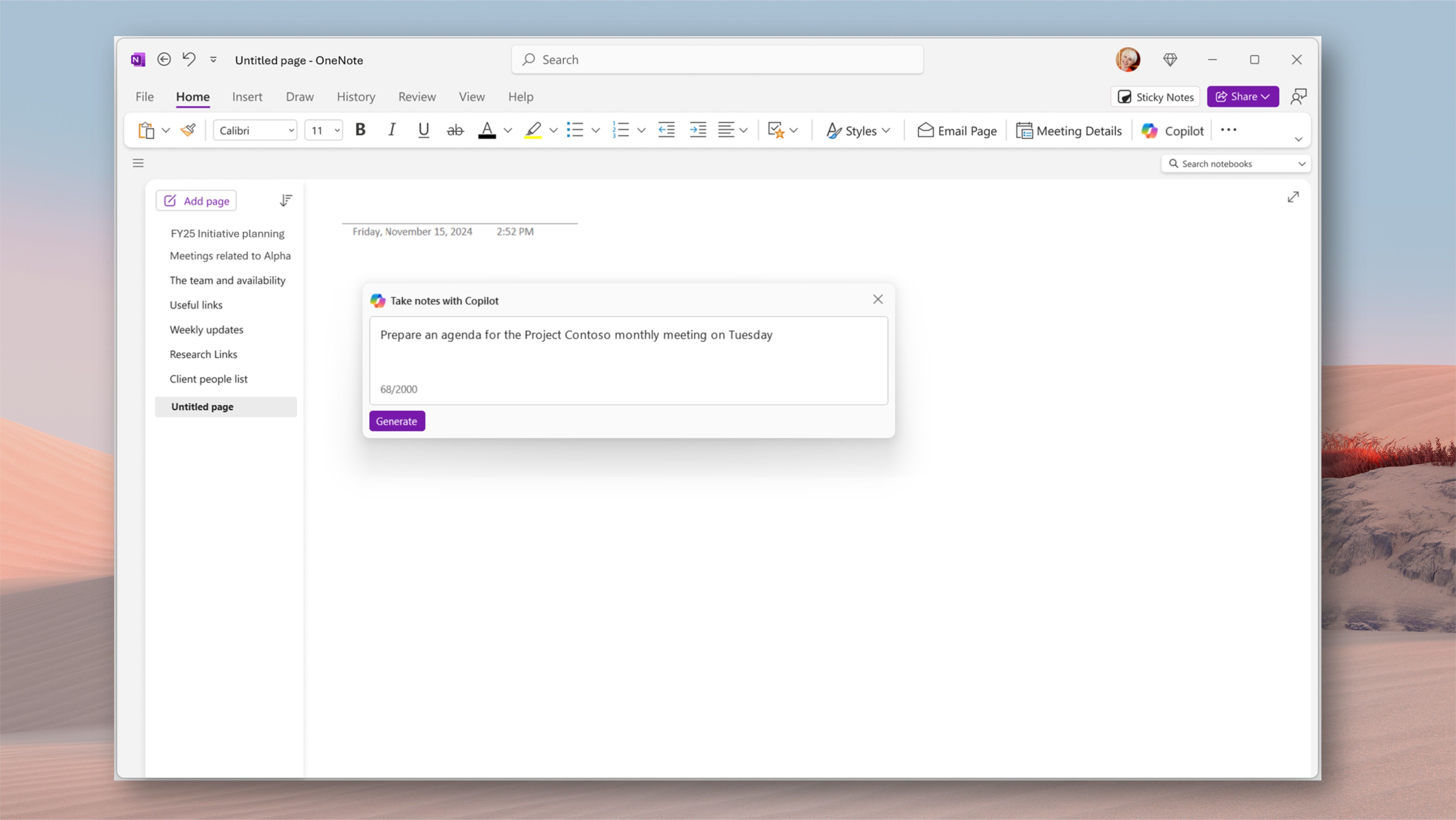 Gather and create notes with Copilot in your personal OneNote notebooks ...