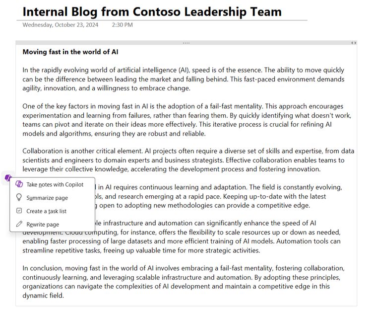 Gather and create notes with Copilot in your personal OneNote notebooks ...
