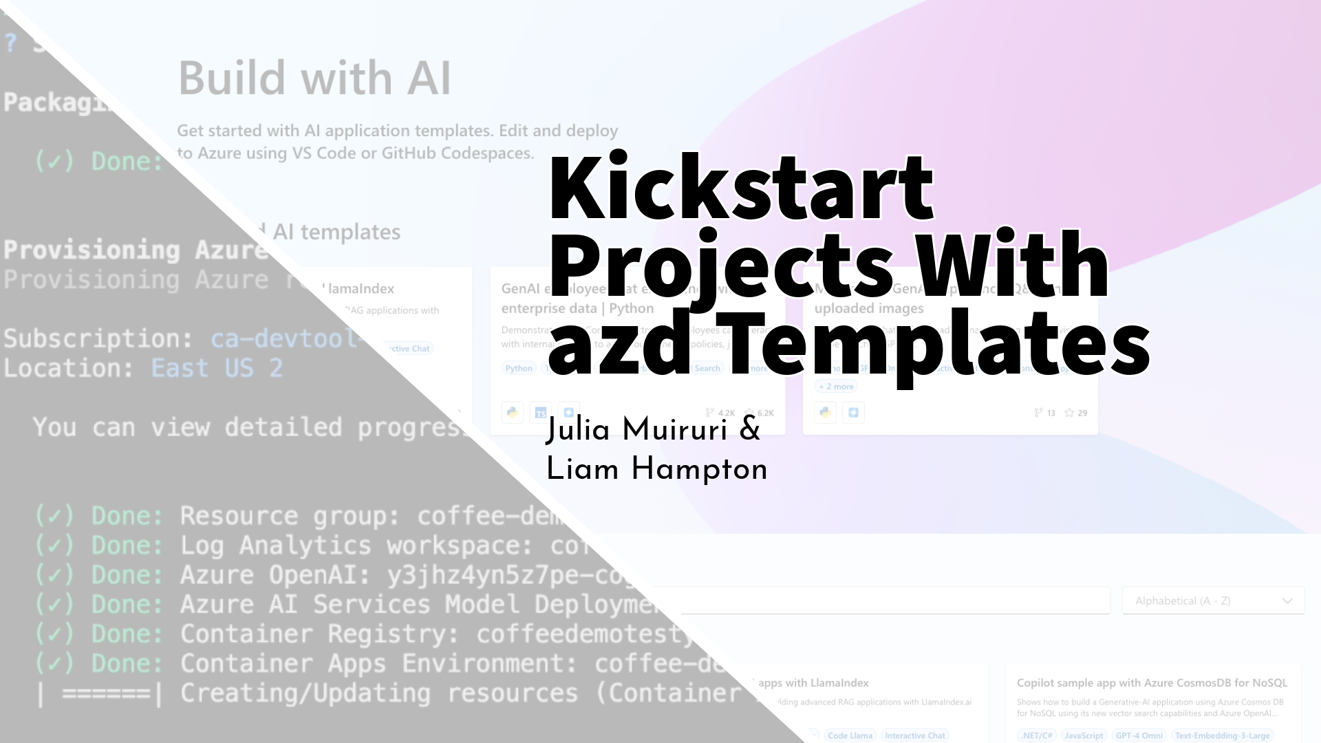 Kickstart projects with azd Templates
