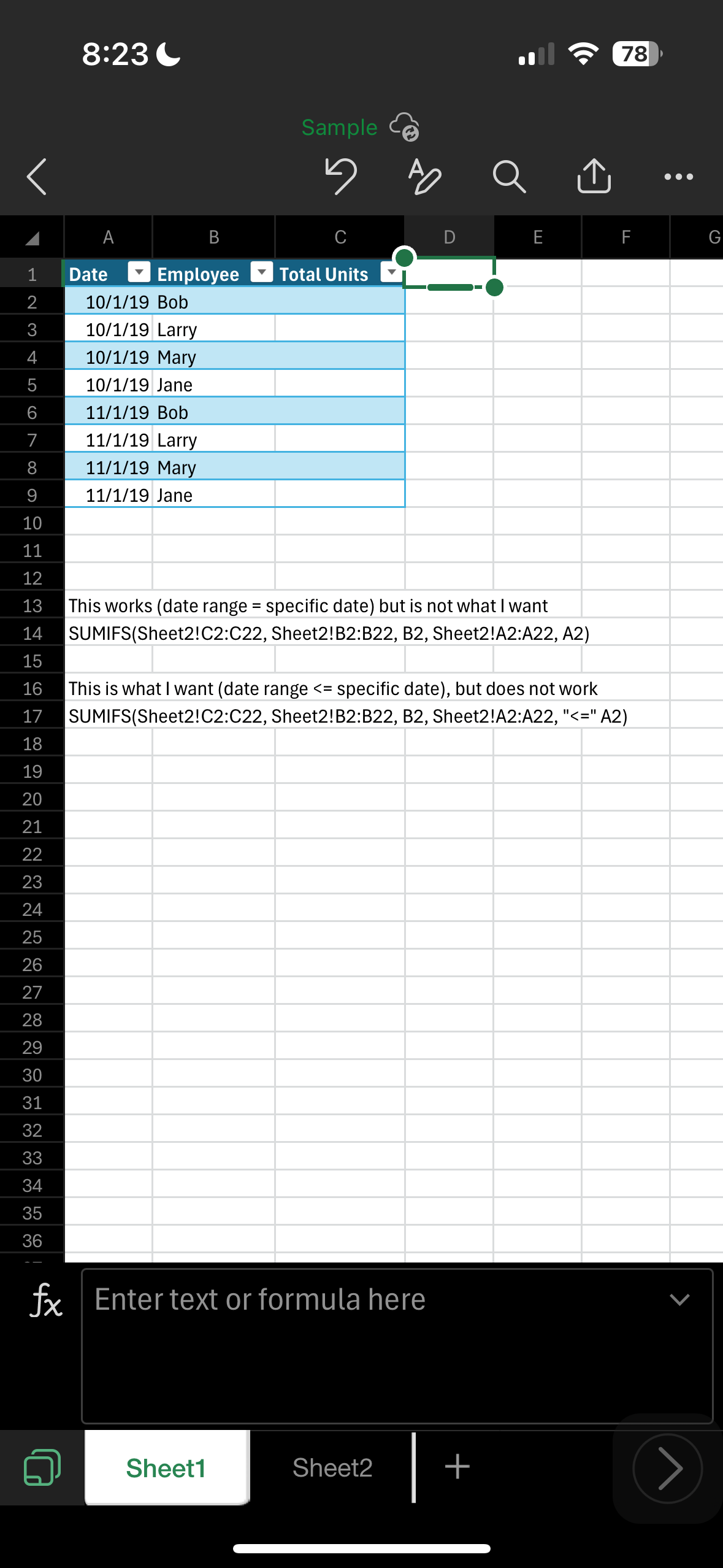 SUMIFS Problem | Microsoft Community Hub