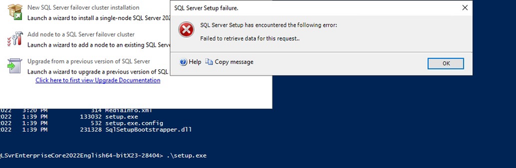 Issue with Upgrade to SQL 2022 | Microsoft Community Hub