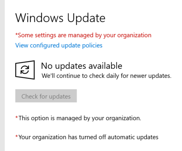 Server 2016 Windows Update disabled? | Microsoft Community Hub