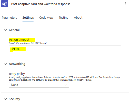 What if post adaptive card and wait for a response timeout | Microsoft ...