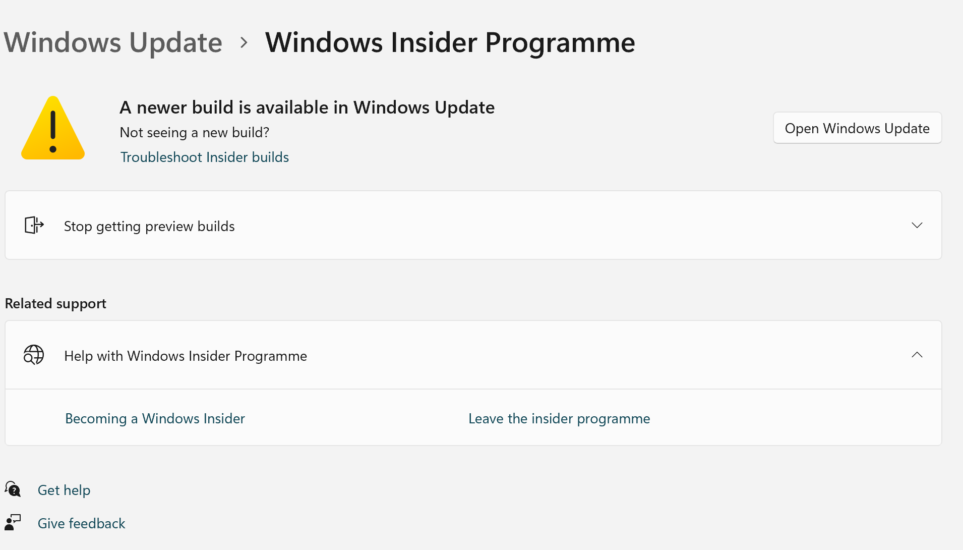 Re-enable insider preview builds after previously having stopped them ...