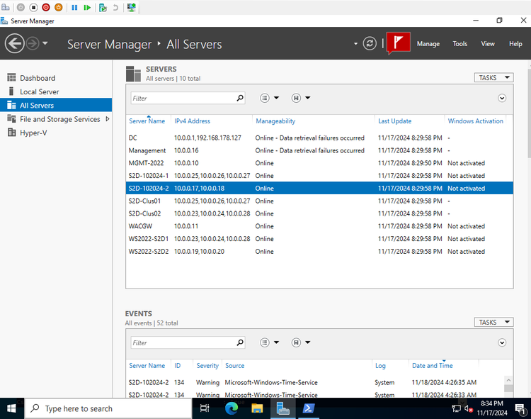 Server Manager problem: Online - Data retrieval failures occurred | Microsoft Community Hub