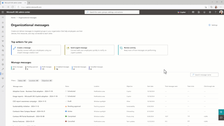 Announcing general availability of organizational messages in the ...