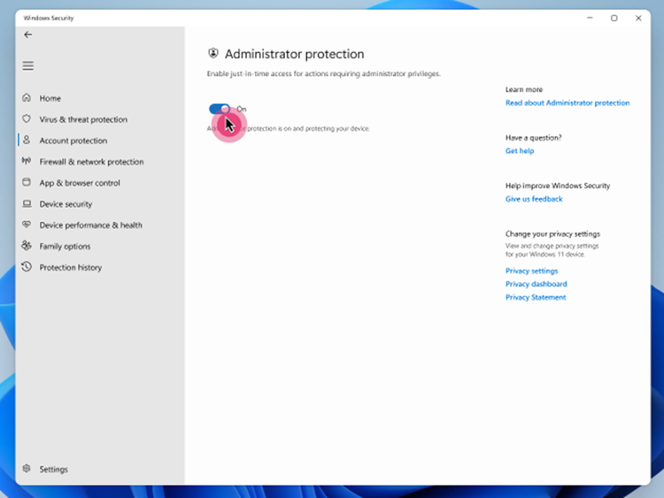 Administrator protection on Windows 11 | Microsoft Community Hub