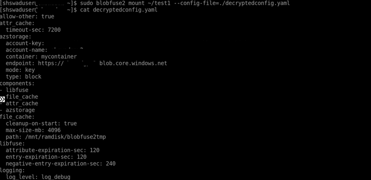 How to secure the configuration file while using blobfuse2 for security compliance | Microsoft ...