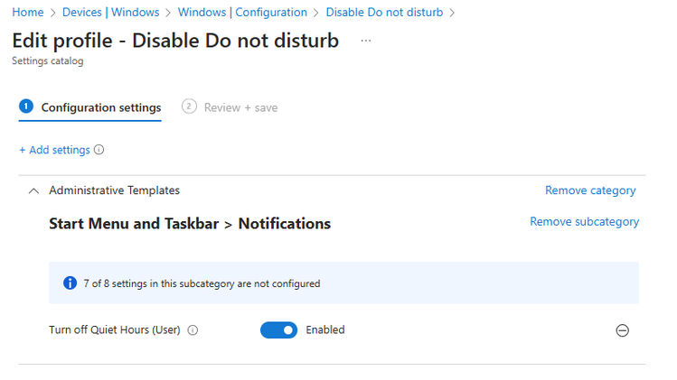 How to centrally switch off Focus Assist / Do not disturb | Microsoft Community Hub