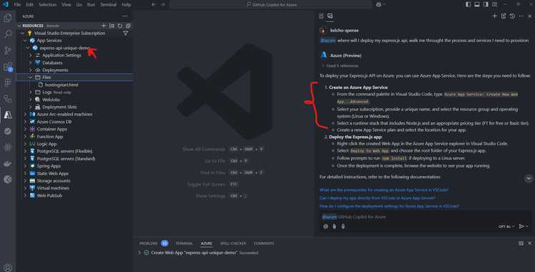 Deploying an Express.js API to Azure Using GitHub Copilot for Azure: A Step-by-Step Guide ...