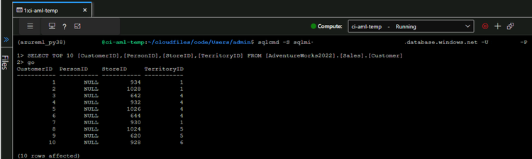 Integrating Azure Ml With Azure Sql Managed Instance Deployed In Reserved Ip Ranges Microsoft