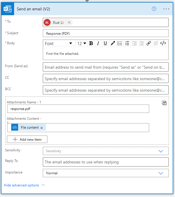 POWER AUTOMATE FLOW - CONVERT MS FORM TO PDF & SEND VIA EMAIL | Microsoft Community Hub