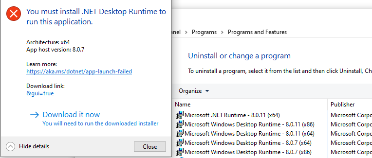 How to run a .NET Desktop Runtime app | Microsoft Community Hub