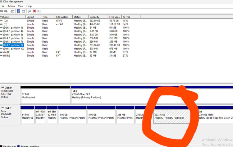 How to access the hidden primary partition? | Microsoft Community Hub