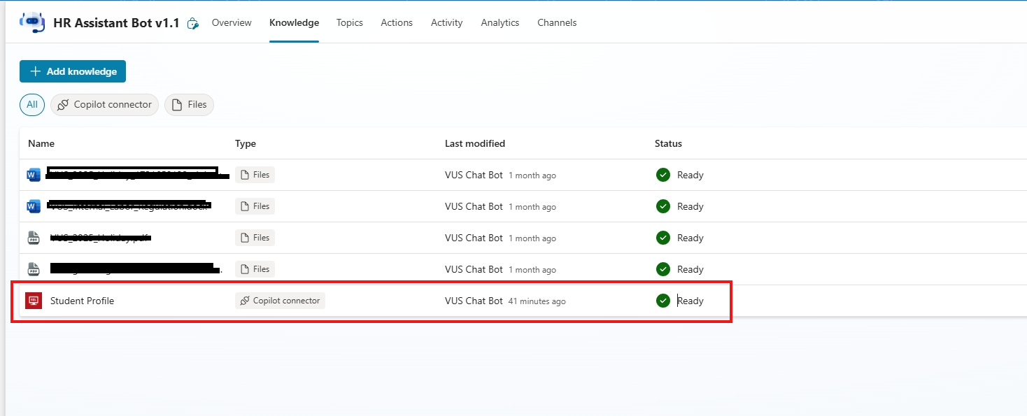 My copilot studio doesn't read data from database connector. | Microsoft Community Hub