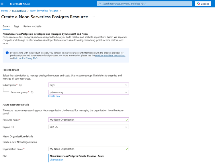 Announcing Neon Serverless Postgres As An Azure Native Integration