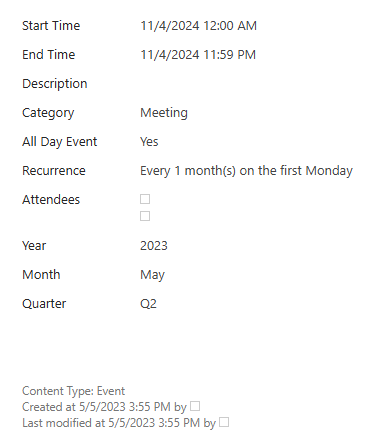 Need help pulling dates from Calendar | Microsoft Community Hub
