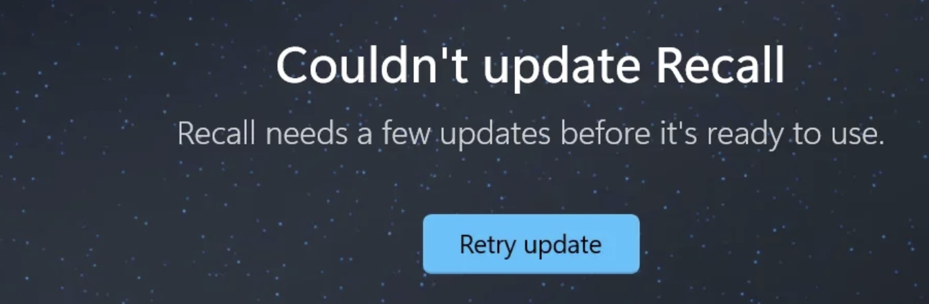 Unable to activate Recall Windows 24H2 | Microsoft Community Hub