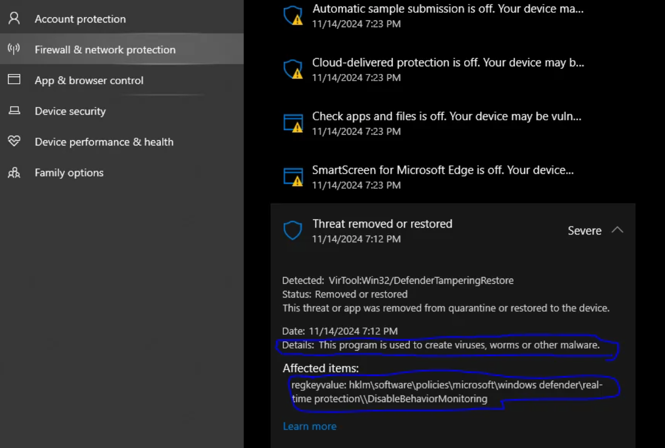 Can't turn off real-time protection on Windows 10 | Microsoft Community Hub
