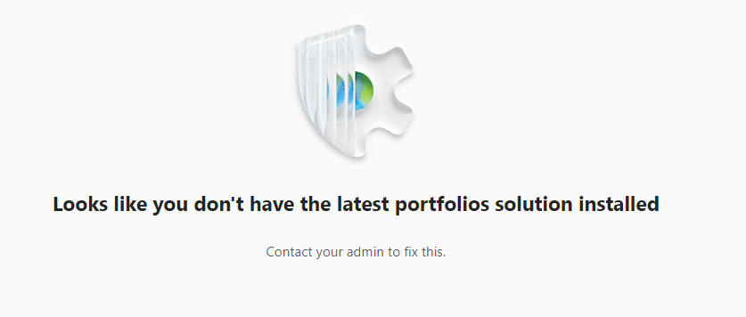 Can't access portfolios solution | Microsoft Community Hub