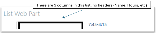 Column Headers Not Displaying on SharePoint List in Site Page ...