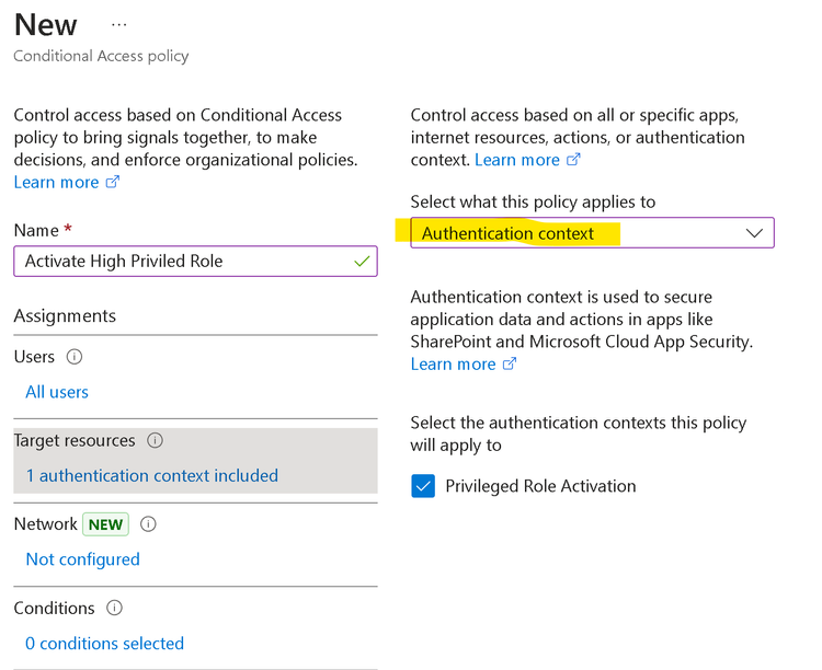 Enhancing Security with Entra PIM and Conditional Access Policy using Authentication Context ...