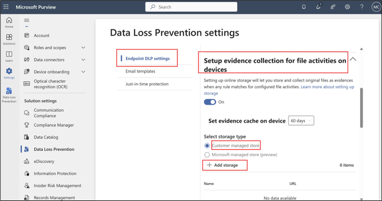 Set Up Endpoint DLP Evidence Collection on your Azure Blob Storage ...