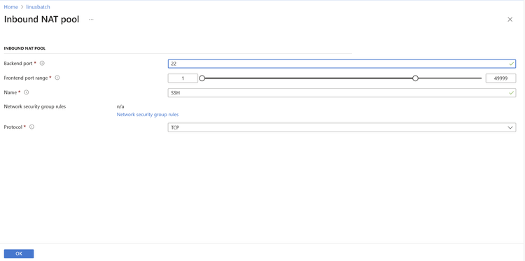 Configure remote access to compute nodes in an Azure Batch pool using Azure Portal | Microsoft ...