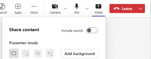Cannot share screen with system audio from AVD when using teams with ...