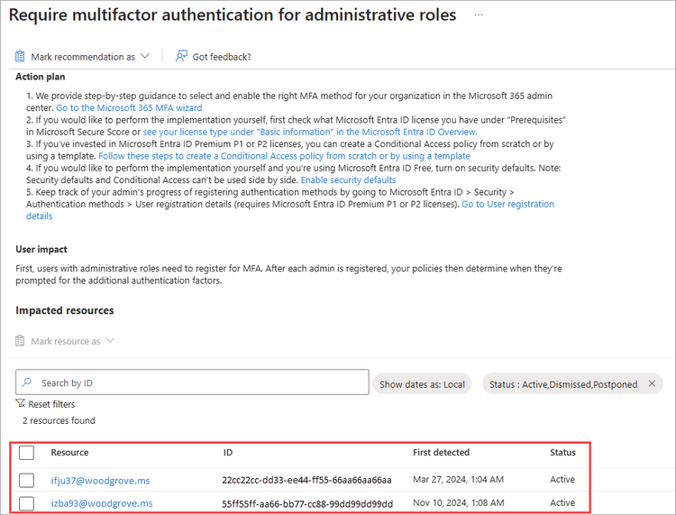New Identity Secure Score recommendations in General Availability ...